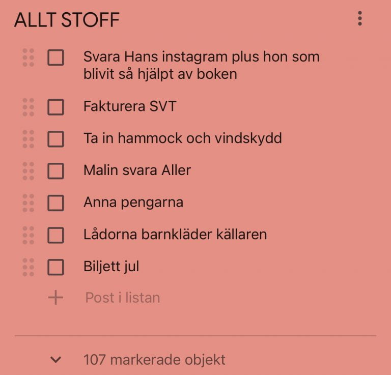 Hur jag organiserar livet och jobbet med hjälp av listor - Claras ...